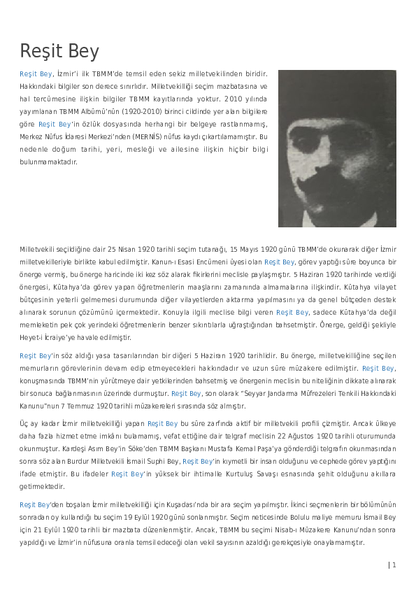 (PDF) Reşit Bey