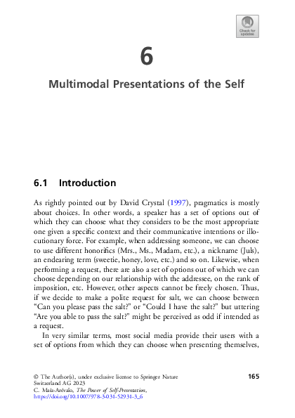 (PDF) Multimodal presentations of the self