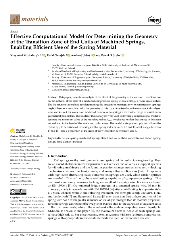 (PDF) Effective Computational Model for Determining the Geometry of the Transition Zone of End ...