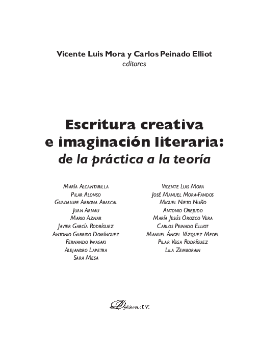 (PDF) Escritura creativa e imaginación literaria: de la práctica a la teoría