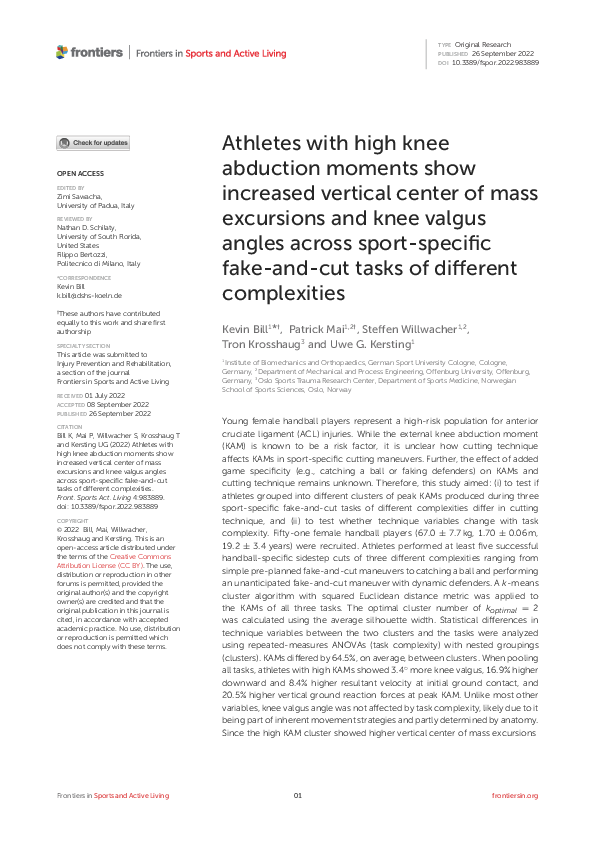 Athletes with high knee abduction moments show increased vertical ...