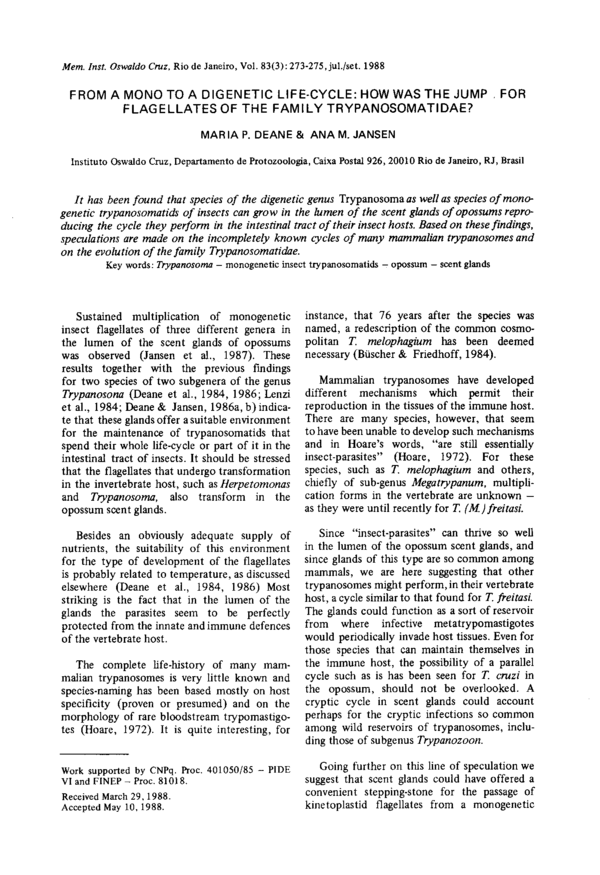 (PDF) From a mono to a digenetic life-cycle: how was the jump for ...