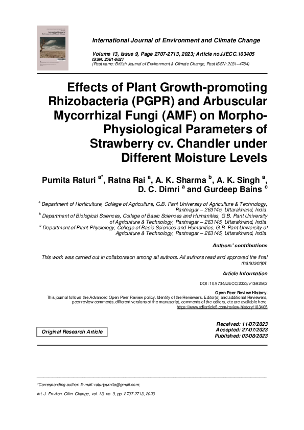 (PDF) Effects of Plant Growth-promoting Rhizobacteria (PGPR) and Arbuscular Mycorrhizal Fungi ...