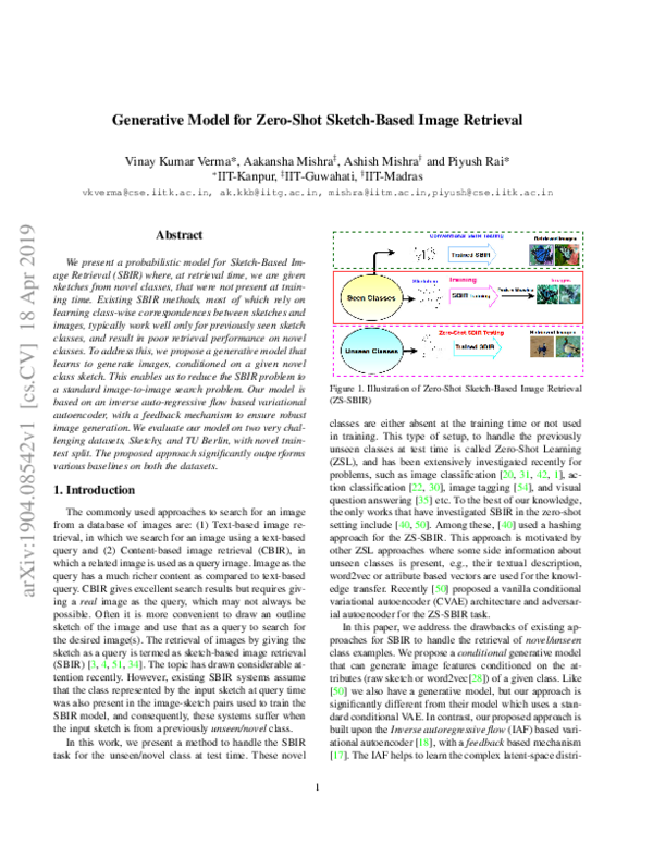 (PDF) Generative Model for Zero-Shot Sketch-Based Image Retrieval | Aakansha Mishra - Academia.edu