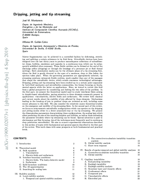(PDF) Dripping, jetting and tip streaming | Jose Maria Montanero ...