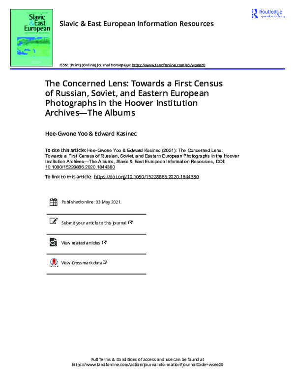 (PDF) The Concerned Lens: Towards a First Census of Russian, Soviet ...