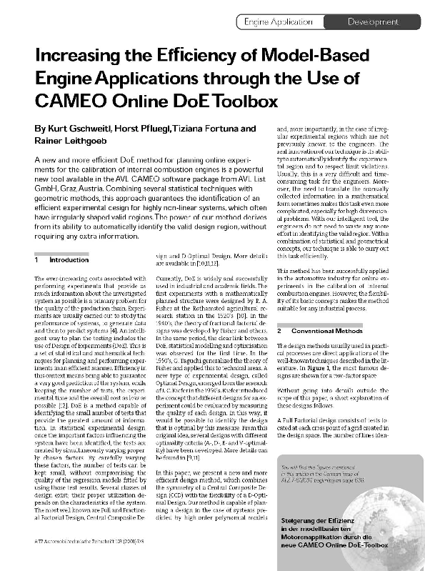 (PDF) Increasing the efficiency of model-based engine applications ...