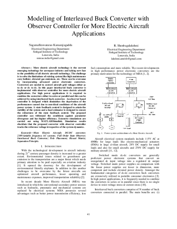 Pdf Modelling Of Interleaved Buck Converter With Observer Controller
