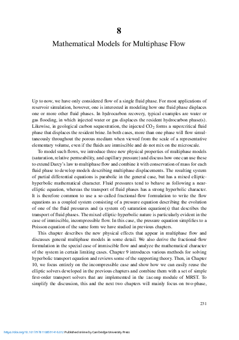 (PDF) Mathematical Models for Multiphase Flow