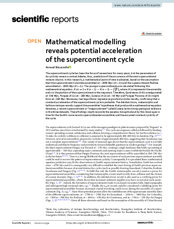 Mathematical modelling reveals potential acceleration of the ...