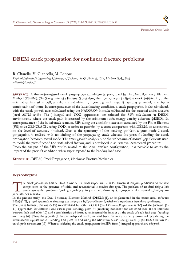 (PDF) DBEM Simulation of Crack Growth in Riveted Joints