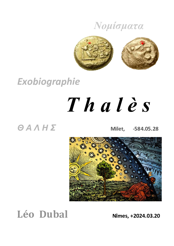 (PDF) Thalès, son éclipse, son théorème, ses traces biographiques
