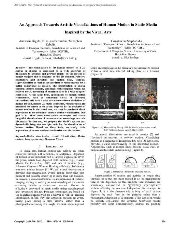 (PDF) An Approach Towards Artistic Visualizations of Human Motion in ...