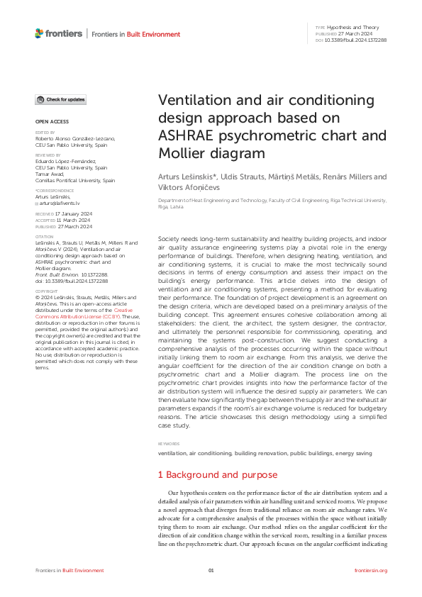 (PDF) Ventilation and air conditioning design approach based on ASHRAE ...