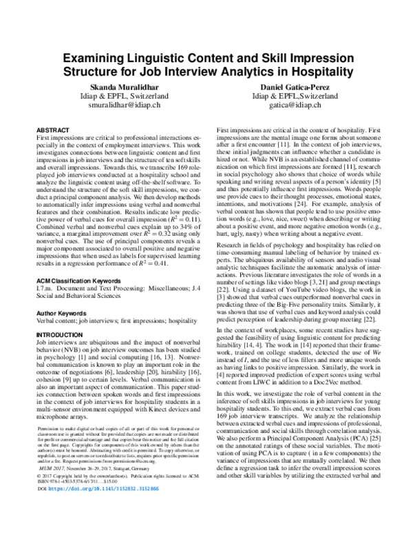 (PDF) Examining linguistic content and skill impression structure for ...