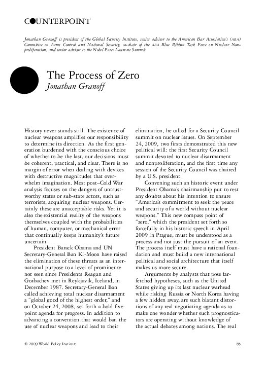 (PDF) The Process of Zero