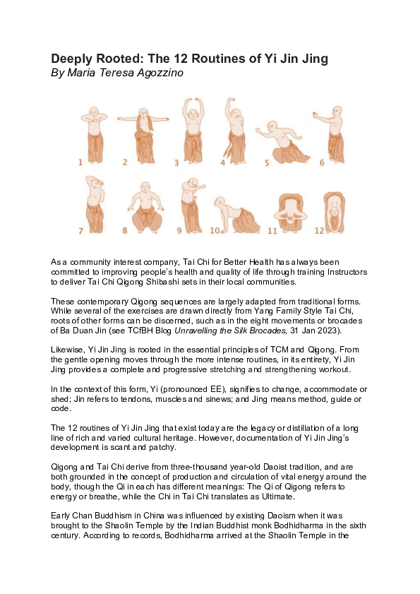 (PDF) Deeply Rooted: The 12 Routines of Yi Jin Jing