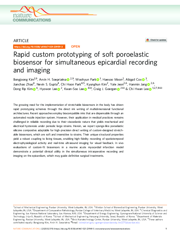 (PDF) Rapid custom prototyping of soft poroelastic biosensor for ...