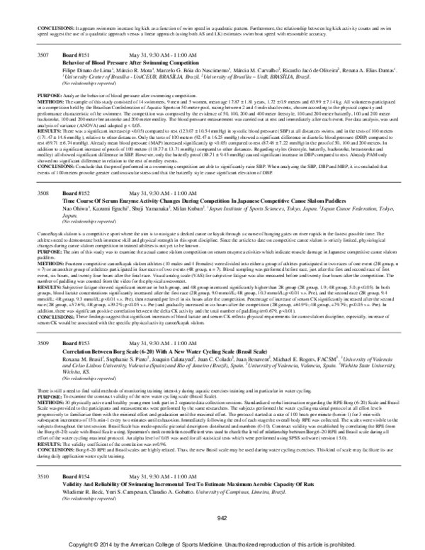 (PDF) Validity And Reliability Of Swimming Incremental Test To Estimate ...