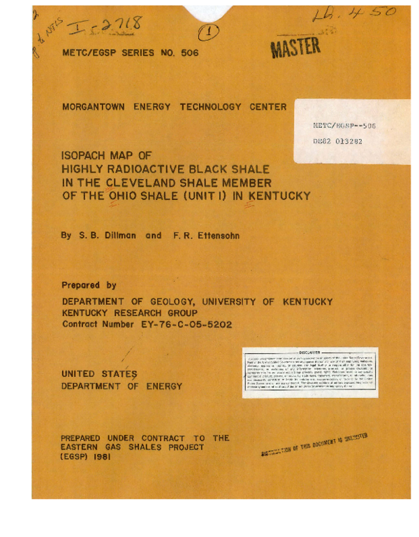 (PDF) Isopach map of highly radioactive black shale in the Cleveland ...