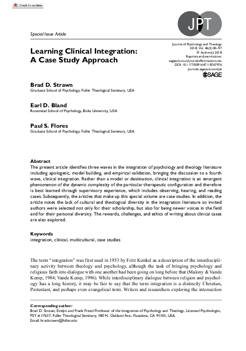 (PDF) Learning Clinical Integration: A Case Study Approach