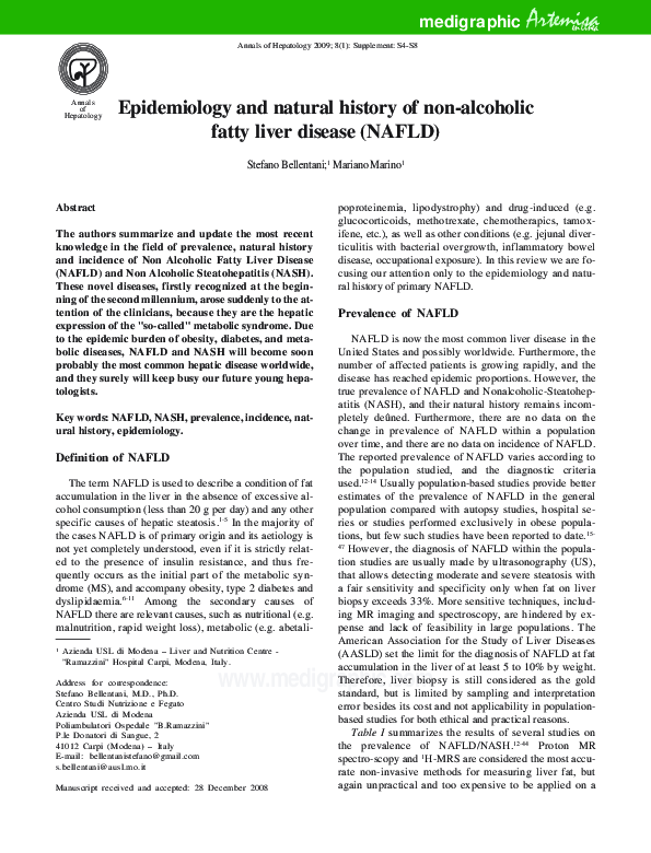 (PDF) Epidemiology and natural history of non-alcoholic fatty liver ...