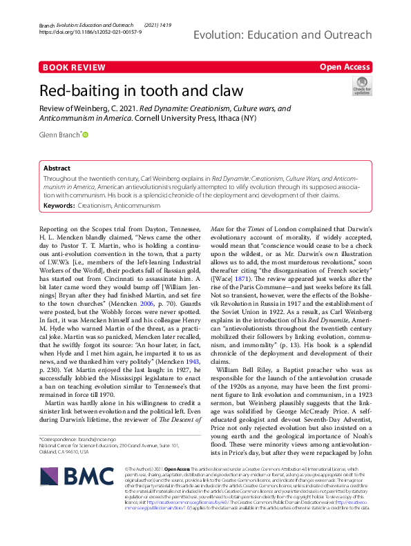 (PDF) Red-baiting in tooth and claw