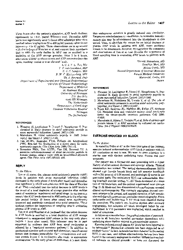 (PDF) Exercise-induced AV block