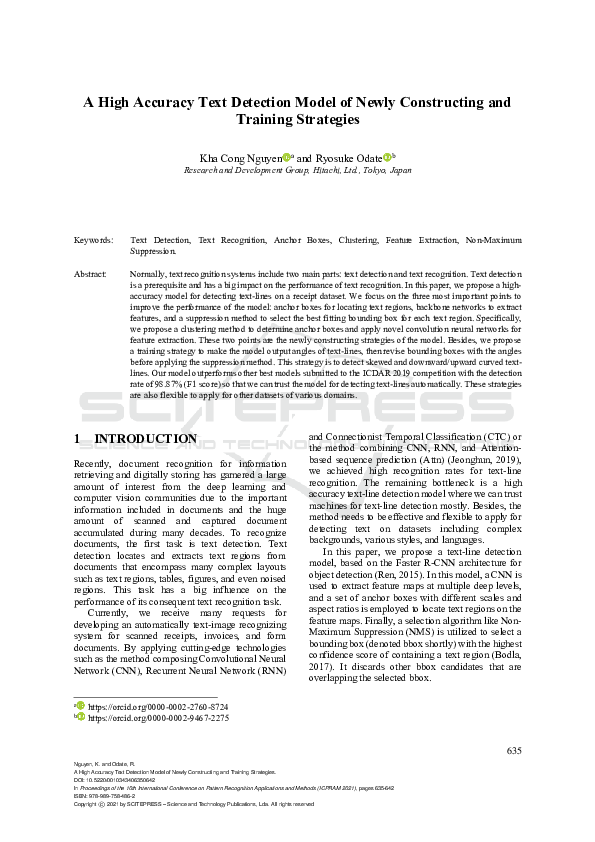 (PDF) A High Accuracy Text Detection Model of Newly Constructing and ...