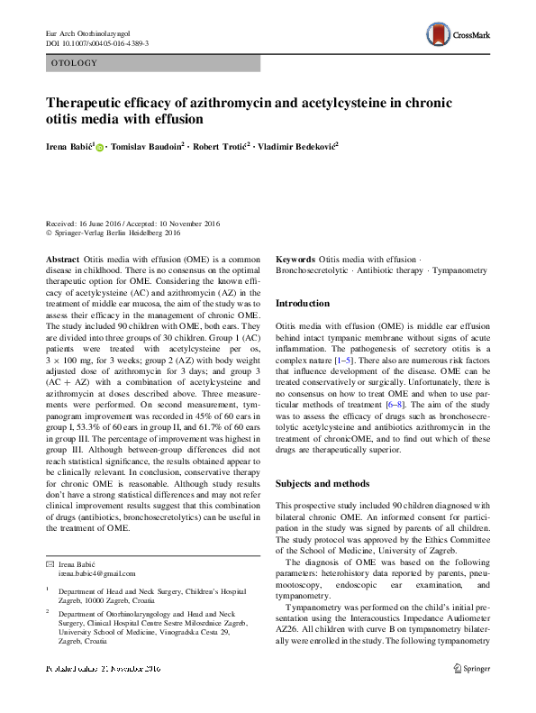 (PDF) Therapeutic efficacy of azithromycin and acetylcysteine in ...