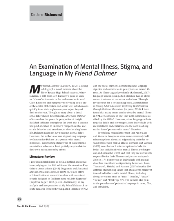 (PDF) An examination of mental illness, stigma, and language in My ...
