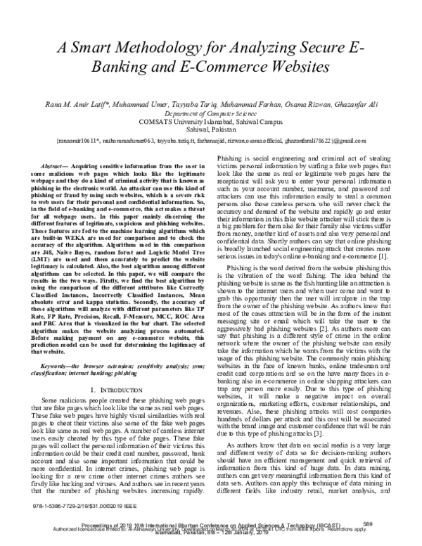 (PDF) A Smart Methodology for Analyzing Secure E-Banking and E-Commerce ...