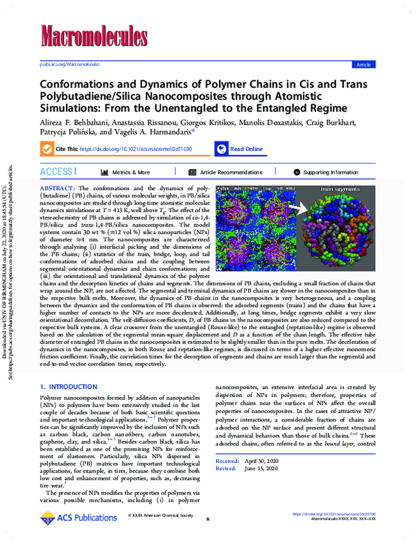 (PDF) Conformations and Dynamics of Polymer Chains in Cis and Trans ...