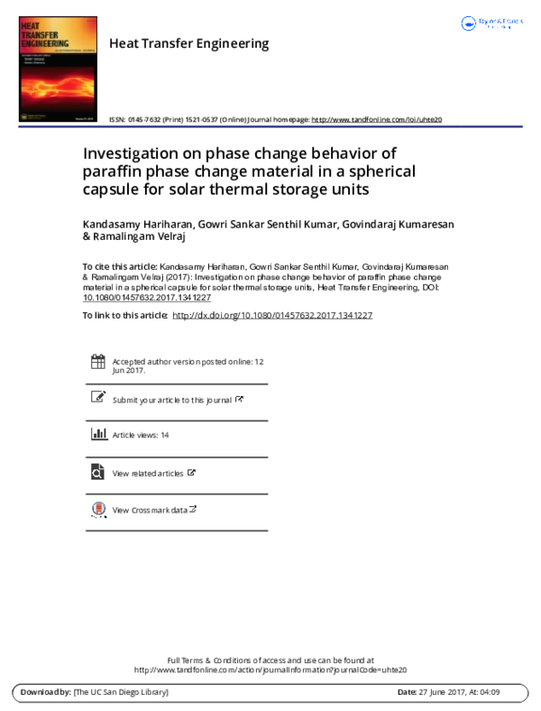 (PDF) Investigation on Phase Change Behavior of Paraffin Phase Change ...