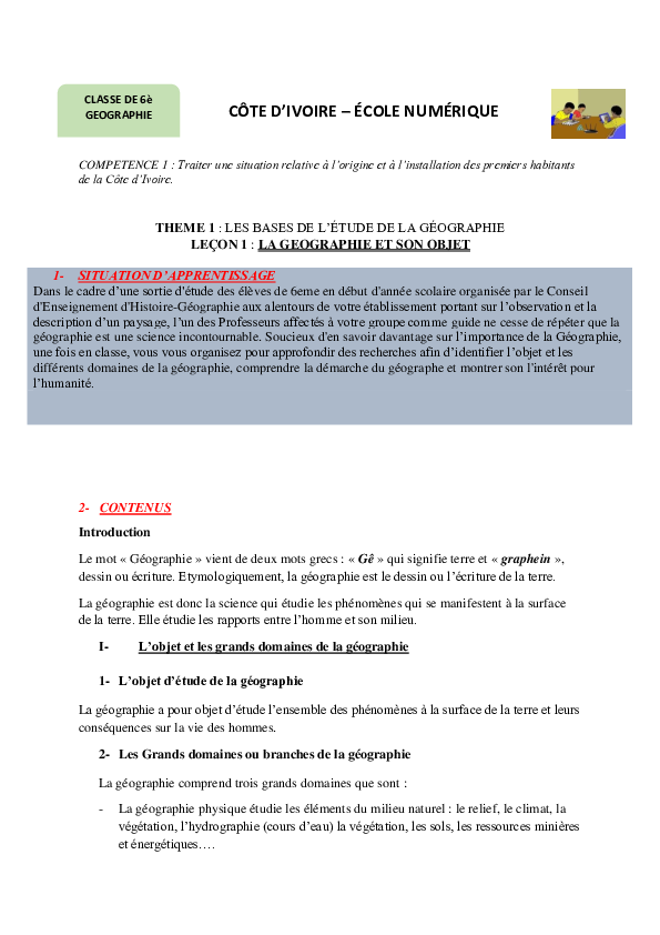 (PDF) CÔTE D'IVOIRE -ÉCOLE NUMÉRIQUE