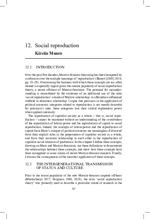 (PDF) Social Reproduction