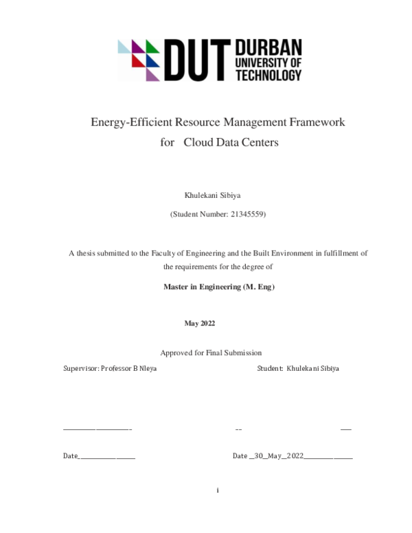 (PDF) Energy-efficient resource management framework for cloud data centers (PDF) Energy-efficient resource management framework for cloud data centers