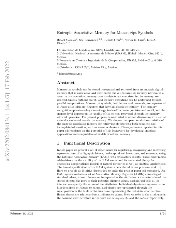 (PDF) Entropic Associative Memory for Manuscript Symbols | Rafael Morales Gamboa - Academia.edu