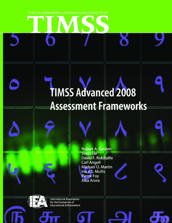 (PDF) TIMSS Advanced 2008 Assessment Frameworks