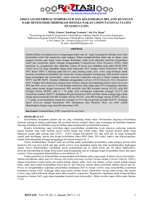 (PDF) Simulasi Distribusi Temperatur Dan Kelembaban Relatif Ruangan ...