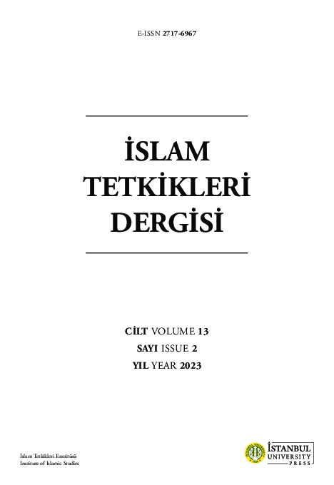 (PDF) İslam Tetkikleri Dergisi, Cilt: 13 Sayı: 2 (Eylül 2023)