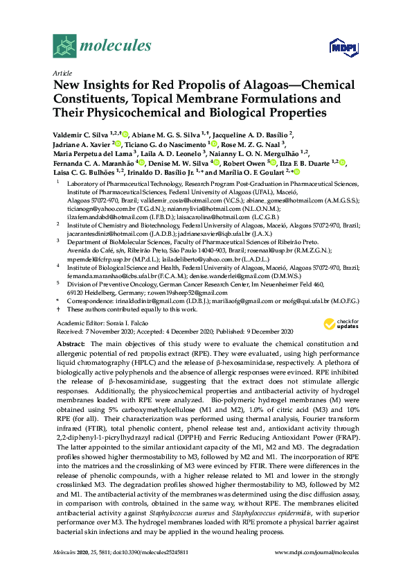 (PDF) New Insights for Red Propolis of Alagoas—Chemical Constituents ...