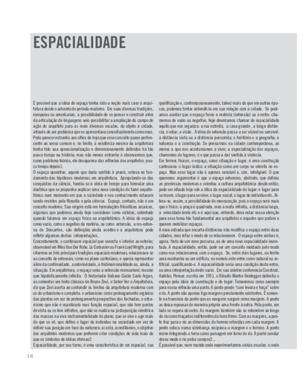 (PDF) Spatiality / Espacialidade