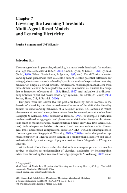 (PDF) Lowering the Learning Threshold: Multi-Agent-Based Models and Learning Electricity