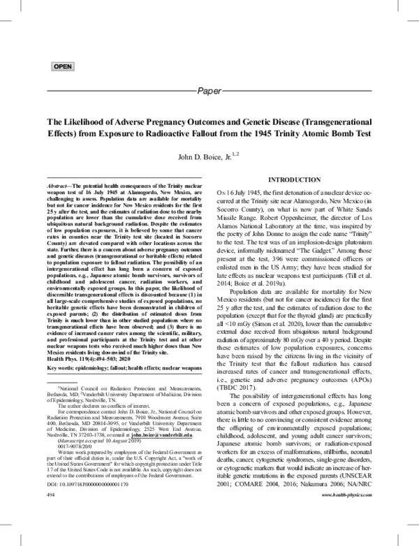 (PDF) The Likelihood of Adverse Pregnancy Outcomes and Genetic Disease ...