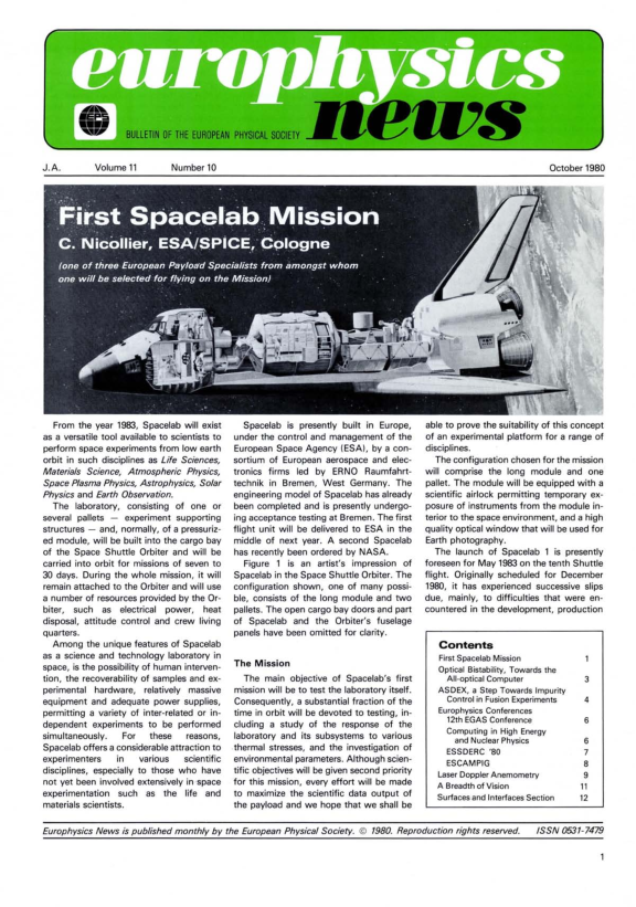 (PDF) First Spacelab Mission