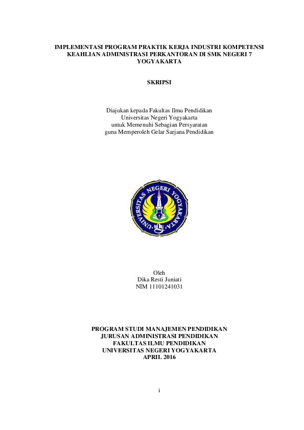 (PDF) Implementasi Program Praktik Kerja Industri Kompetensikeahlian ...