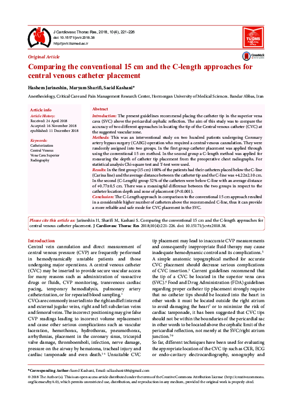 (PDF) Comparing the conventional 15 cm and the C-length approaches for ...