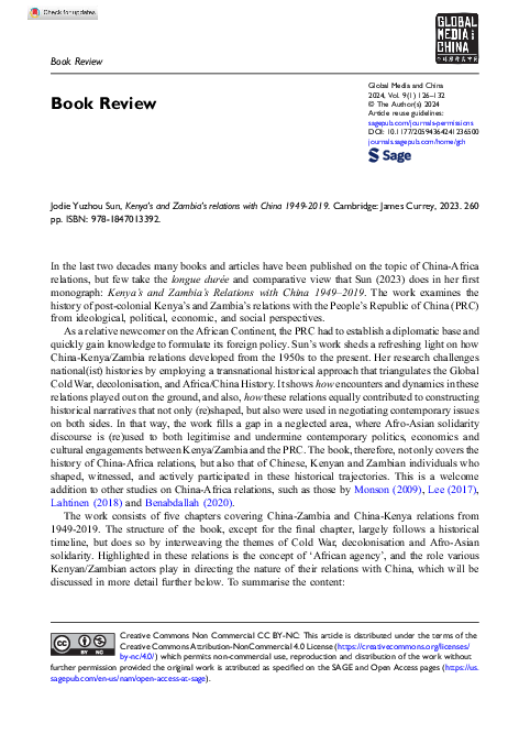 (PDF) 'Global Media and China' book review of Kenya’s and Zambia’s ...