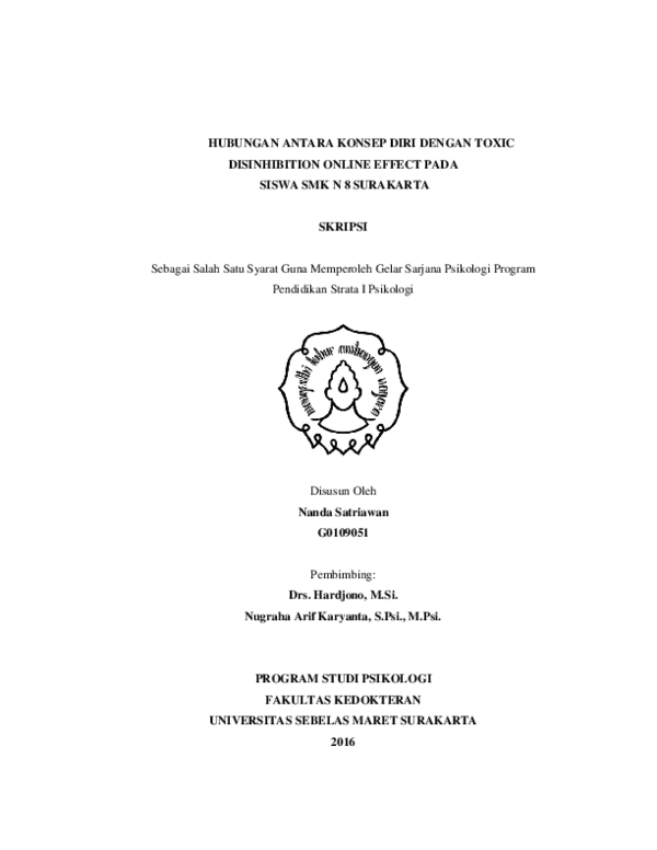 (PDF) Hubungan antara Konsep Diri dengan Toxic Disinhibition Online ...